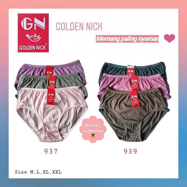 Jual ISI 6 PCS, 12Pcs CD GOLDEN NICK 937 939 | Celana dalam wanita golden nick //// BONITHINK ...