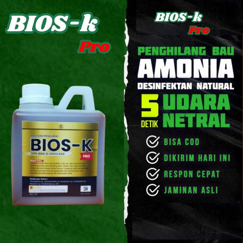 Jual Bios-K Pro Penghilang Bau Amonia Natural 5 Udara Neutral | Shopee Indonesia