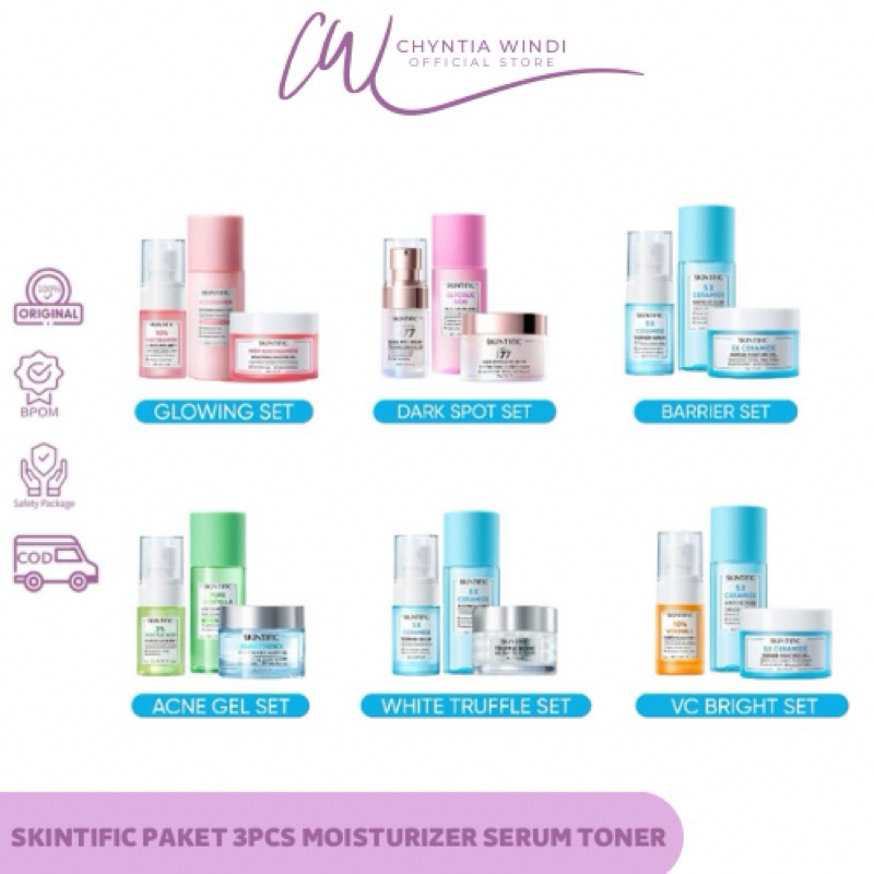 Jual Skintific bundle 3in1 moisturizer toner dan serum | 5xbarier ...