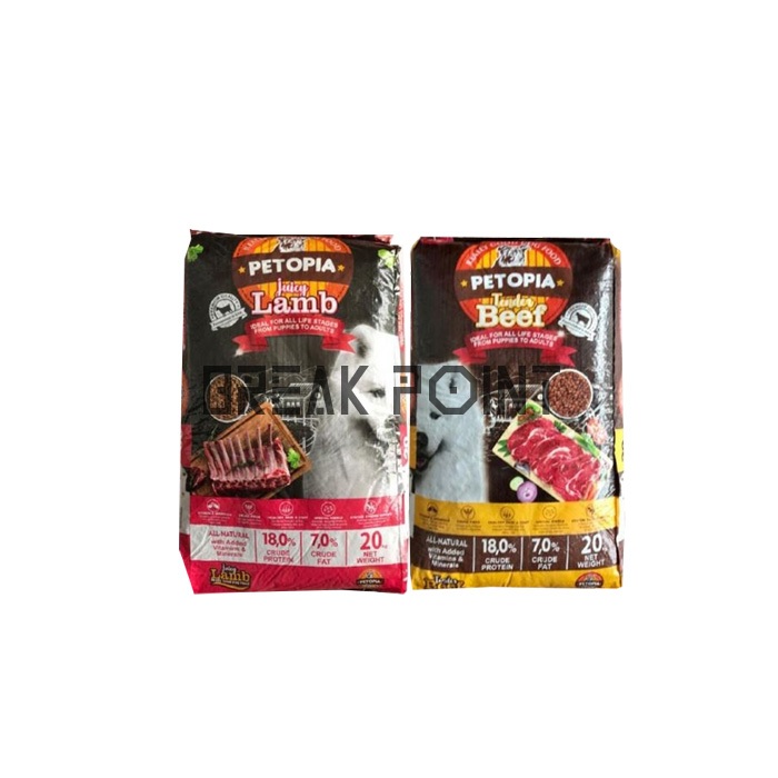 Jual MAKANAN ANJING PETOPIA BEEF & LAMB 20KG ( GOSEND & GRAB ) | Shopee ...