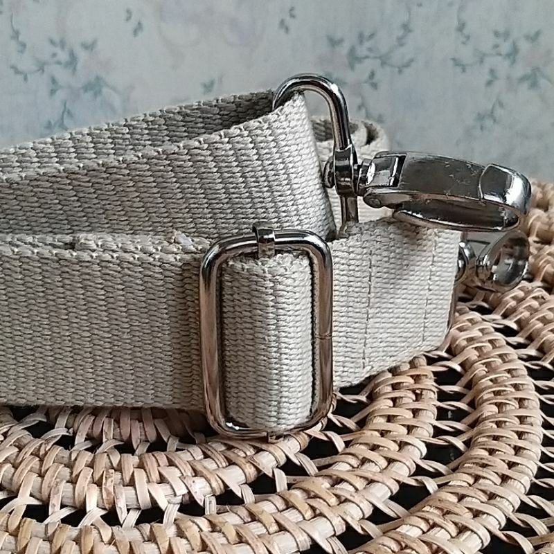 Jual TALI TAS KEKINIAN GREY ABU-ABU CANVAS COTTON STRAPBAG LONGSTRAP ...