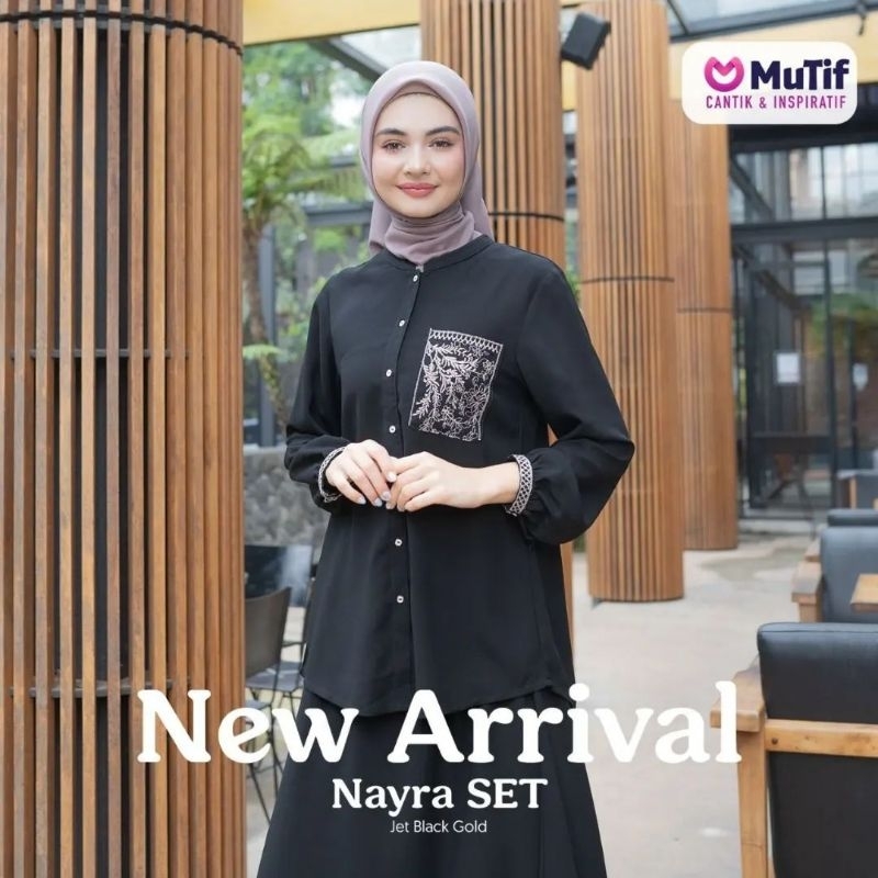 Jual BAJU ONE SET MUTIF NAYRA ONE SET HITAM MUTIF STORE WINONG | Shopee ...