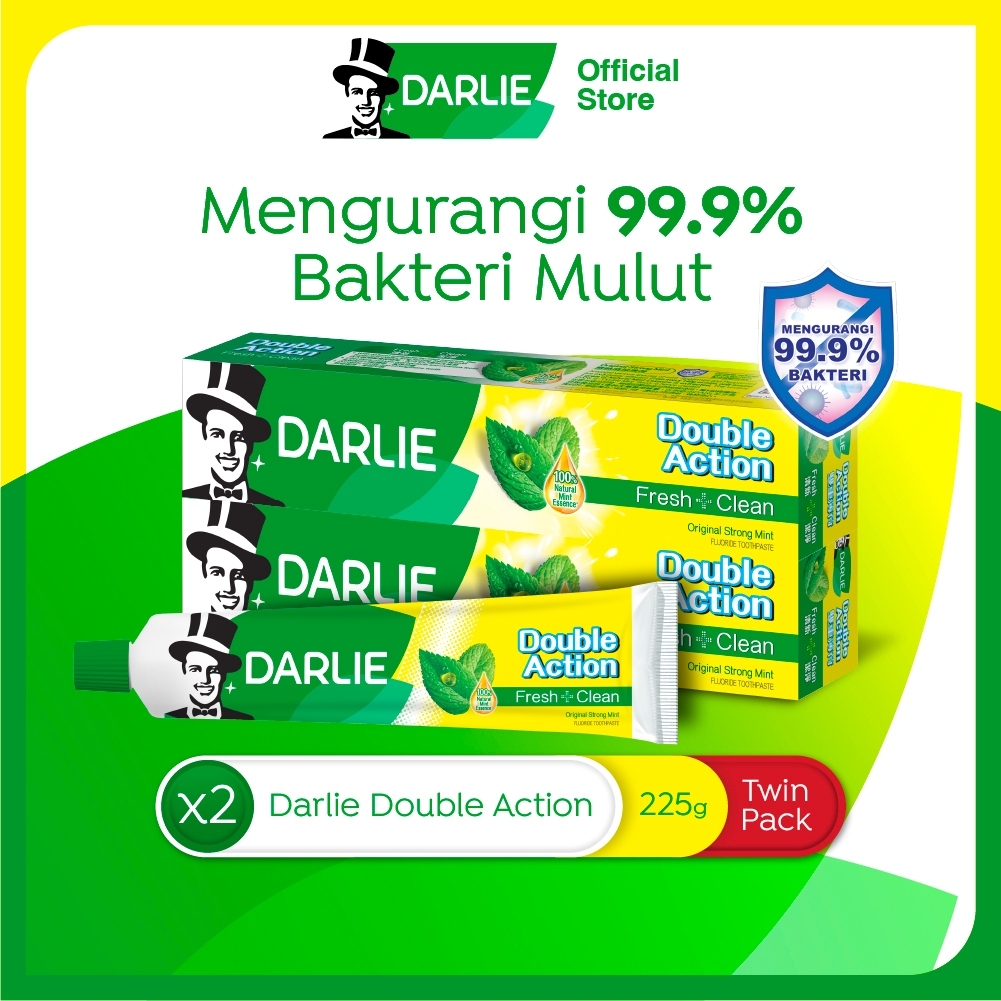 Jual Odol Darlie Double Action Pasta Gigi 225 gr - isi 2 PCS | Shopee ...