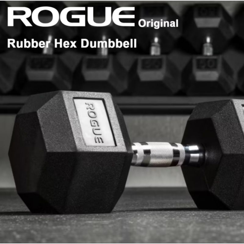 Jual ROGUE Original Hex Dumbbell Rubber, Strength Muscle Fitness ...