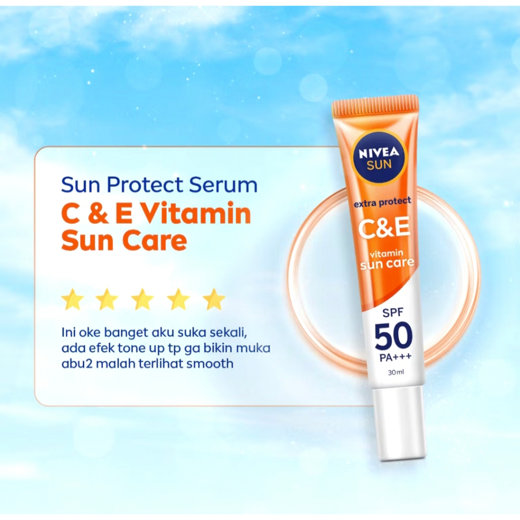 Jual NIVEA SUN Face Serum Extra Protect C&E SPF 50 PA+++ Sunscreen 30ml ...