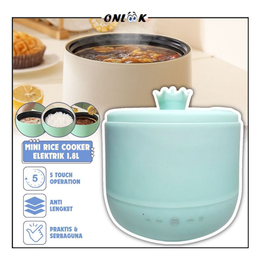 Jual OL Rice Cooker Mini Electric 0.95Liter/Penanak Nasi Bubur Soup ...