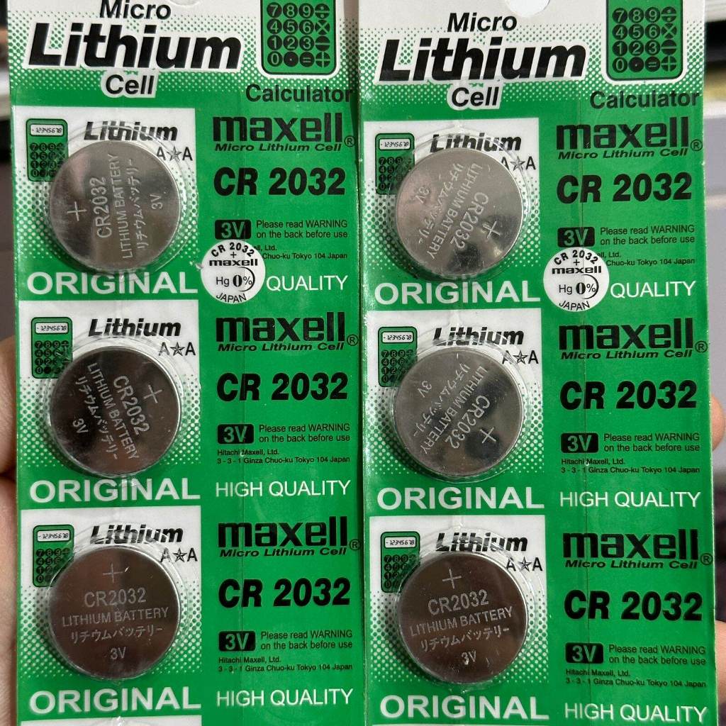 Jual Baterai Maxell CR 2032 Isi 5 Pcs Perlembar - CR2032 Lithium ...