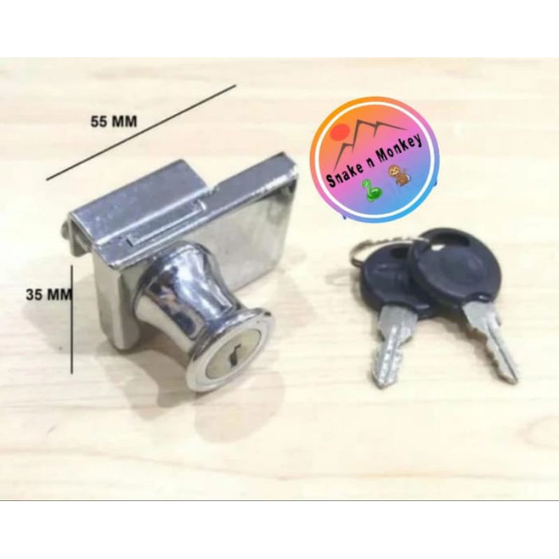 Jual Kunci Pintu Kaca Jepit Dobel Double / Kupu Tarung Merk DIGAO ...