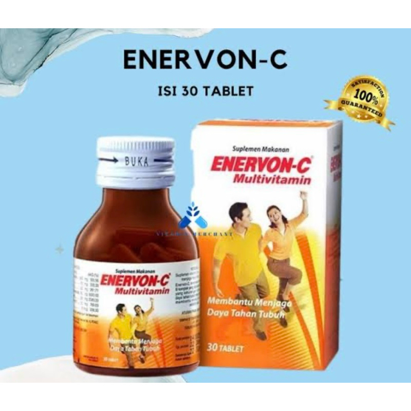 Jual Enervon C Botol vitamin C & B Compleks per botol isi 30 tablet (2 ...