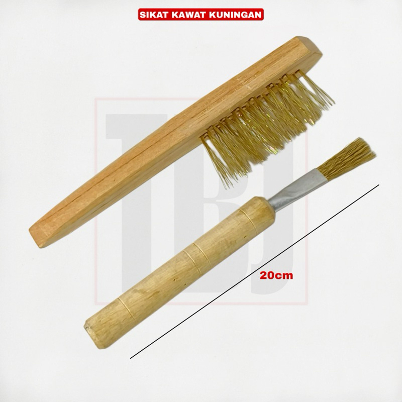 Jual Sikat Kawat Gagang Kayu Sikat Kawat Kuningan | Shopee Indonesia