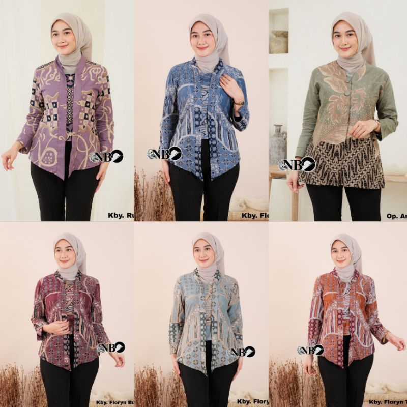 Jual Batik Wanita Katun Premium Atasan Batik Kebaya Modern Seragam Batik Kantor Kekinian Style ...