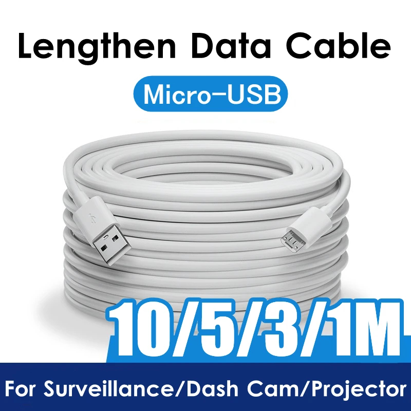 Jual Kabel USB To Micro USB Panjang 3 5 6 Meter CCTV Charger Power ...