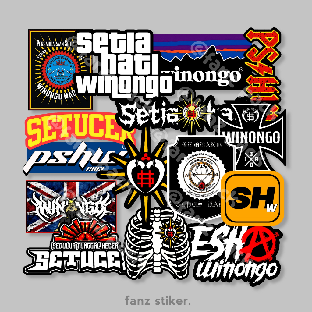 Jual STIKER PSHW WINONGO ISI 15pcs - ANTI AIR, STIKER PERGURUAN ...