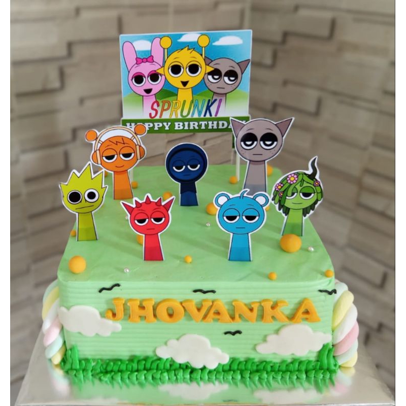 Jual TOPPER SPRUNKI FREE CUSTOM NAMA+ TAMBAH FOTO | Shopee Indonesia