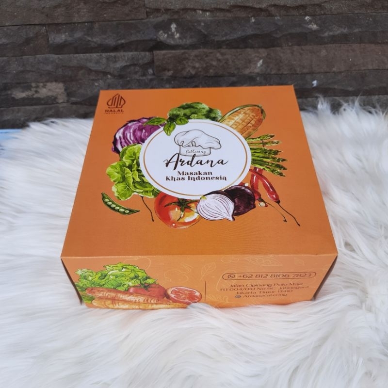 Jual Kardus Nasi | Box Nasi Custom | Cetak Nama Usaha Anda uk 20x20x7.5 ...