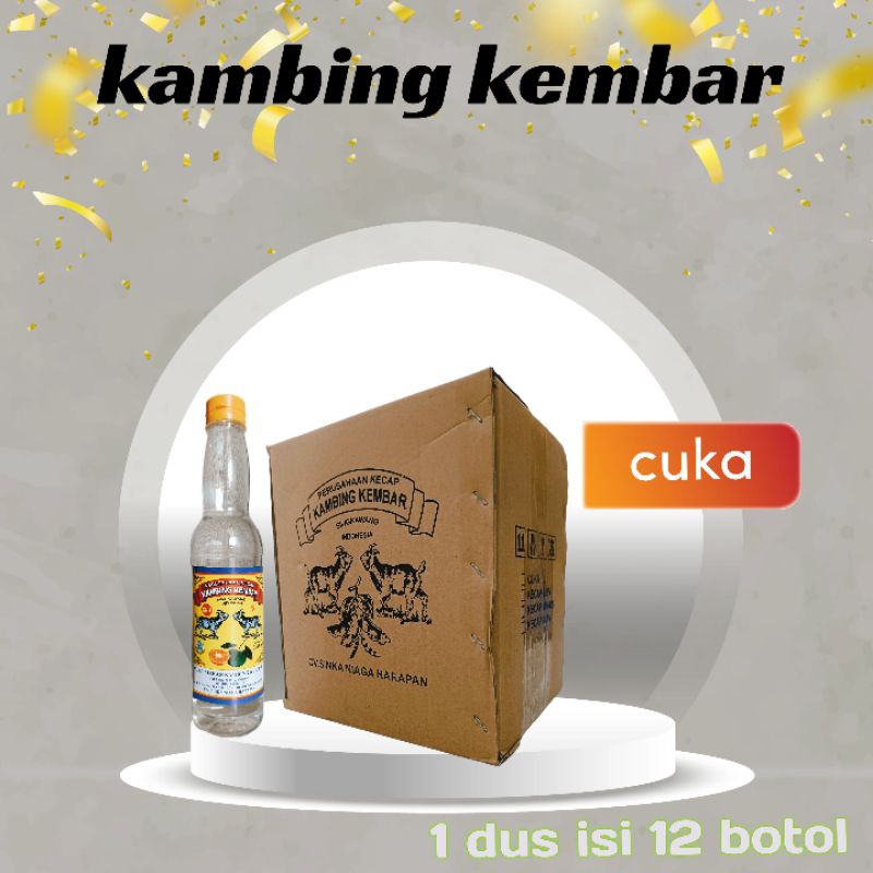 Jual cuka makan cap kambing kembar 1 dus isi 12 botol | Shopee Indonesia