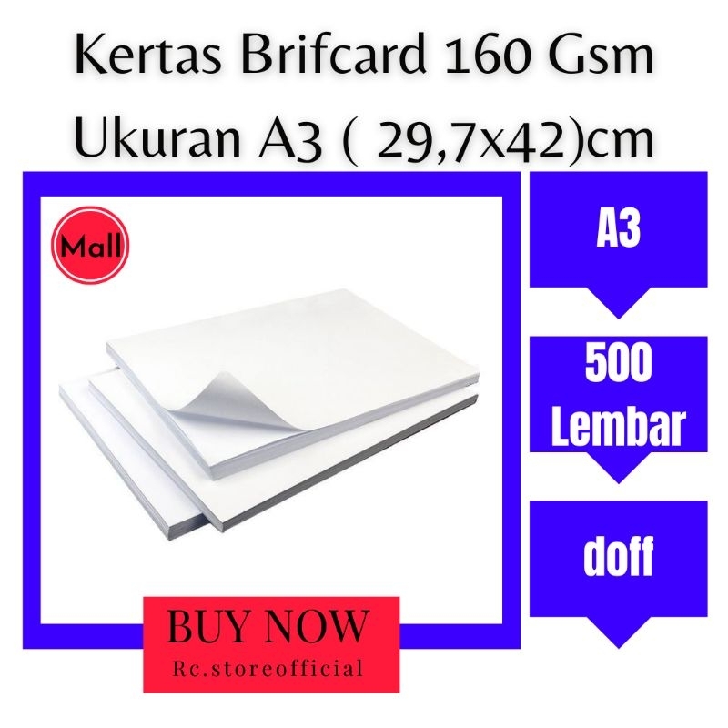 Jual [ 500 lembar ] Kertas briefcard A3 | Shopee Indonesia