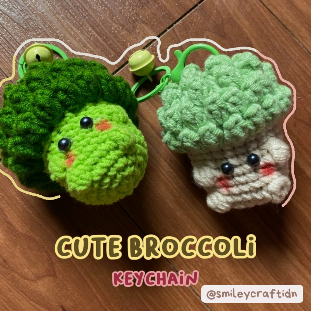 Jual Amigurumi Broccoli Keychain | Gantungan Kunci Rajut | Gantungan ...