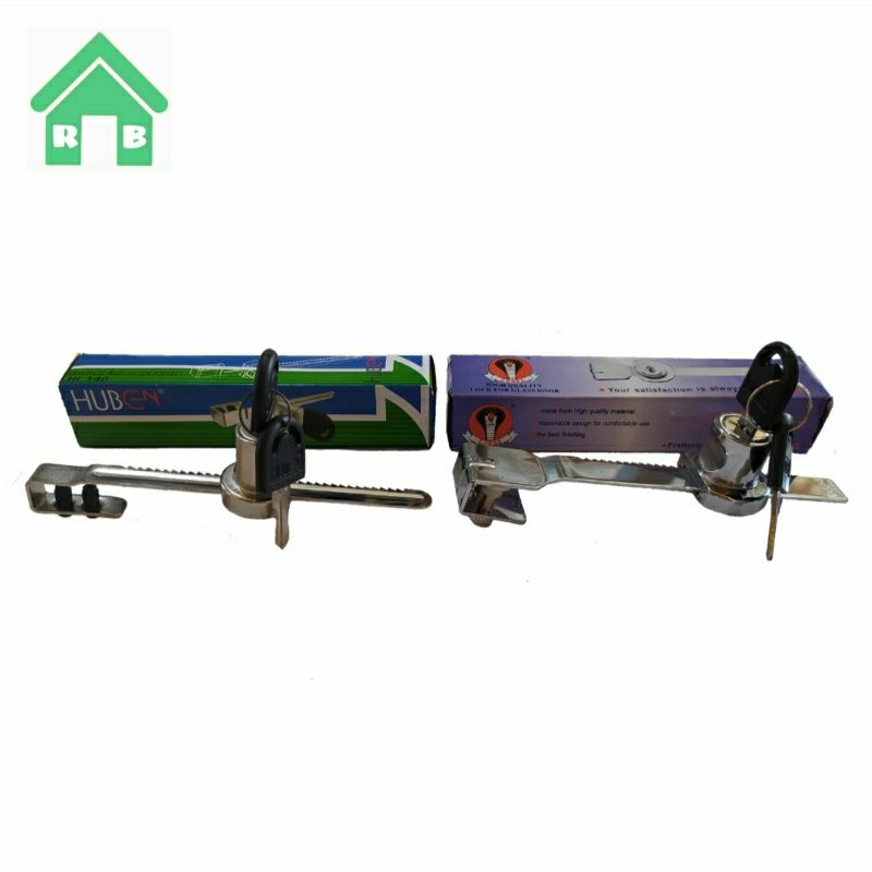 Jual Kunci Kaca Gergaji Kunci Etalase Kunci Pintu Kaca Geser Sliding Lock For Glass Door ...