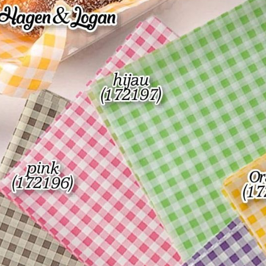 Jual Foodwrap Kertas Roti 18x18 Motif isi 25pc / Kertas Bungkus Cake ...