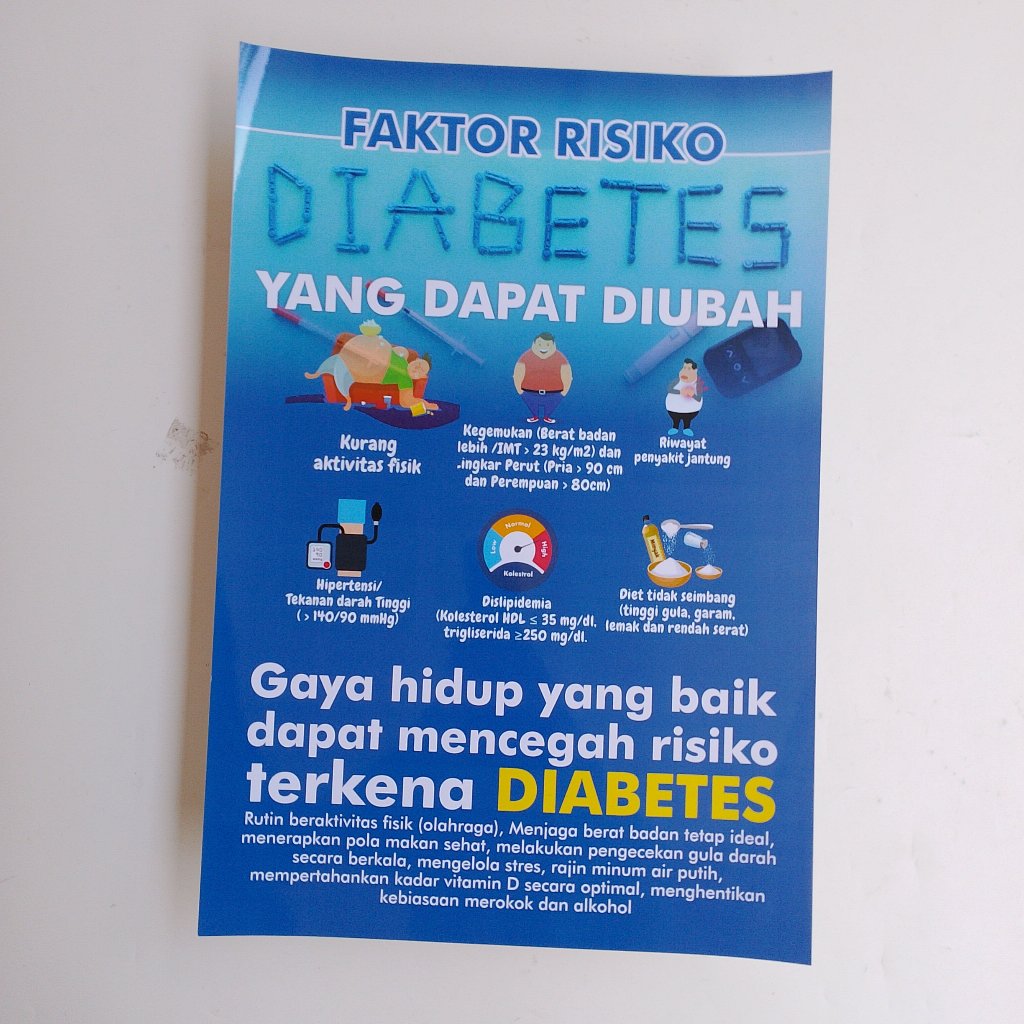 Jual Poster Diabetes - Faktor Diabetes Yang Dapat Diubah - Poster ...
