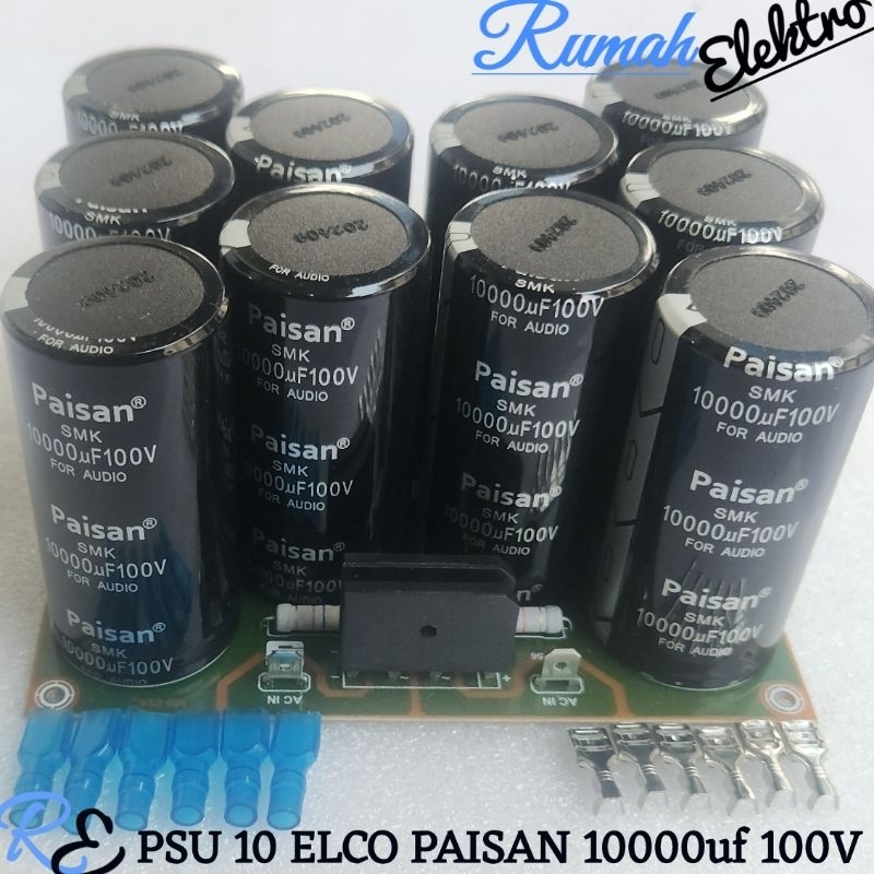 Jual KIT PSU 10 ELCO PAISAN10000uf 100V LENGKAP BERKUALITAS | Shopee ...