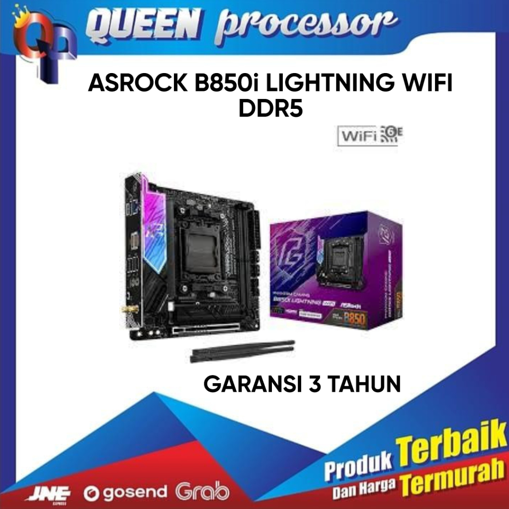 Jual ASROCK MOTHERBOARD B850I LIGHTNING WIFI (AMD, DDR5, AM5, B850 ...