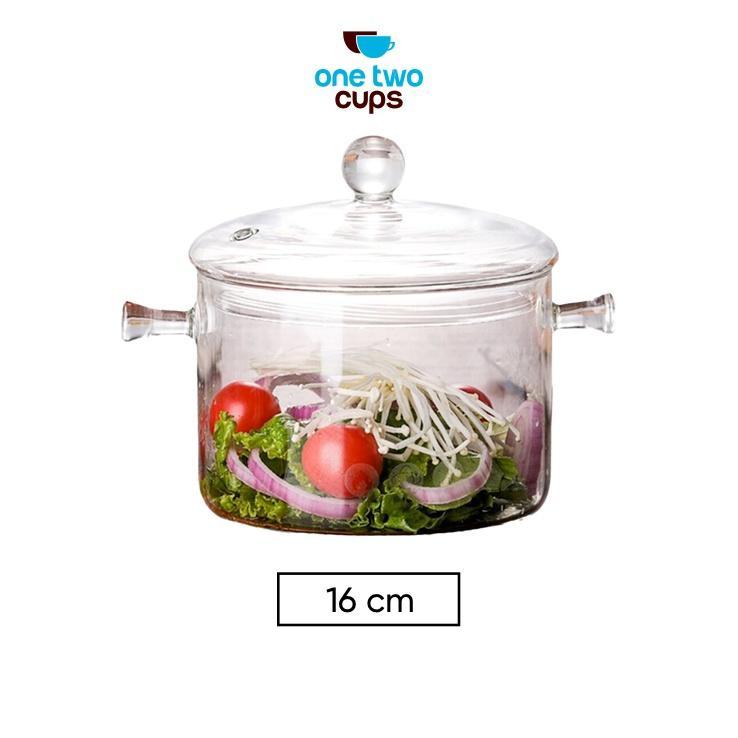 Jual One Two Cups Pot Panci Masak Stewing Soup Pot Glass 16cm-YWJ-1265 ...