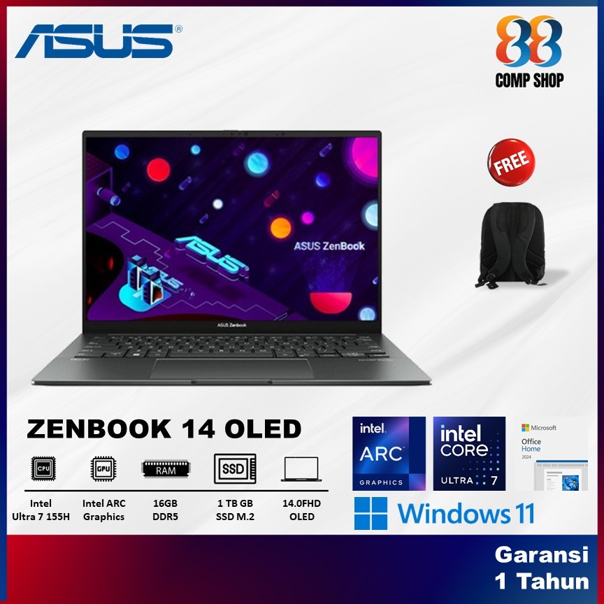 Jual Asus Zenbook 14 OLED Q425MA / UX3405MA TOUCH ULTRA 7 155H 16GB 1TB ...
