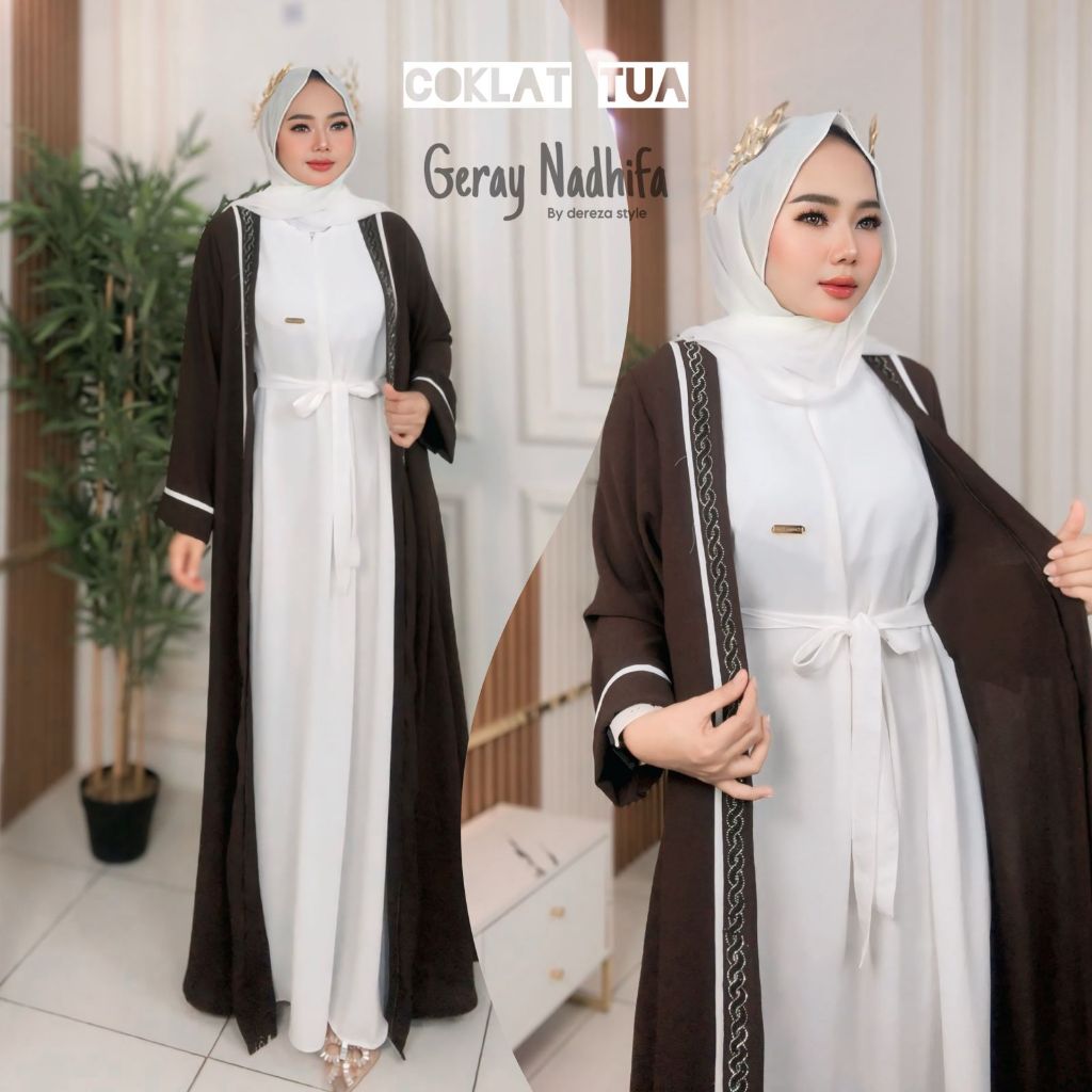 Jual Gamis Abaya rompi cringkle airflow by dereza style | Shopee Indonesia