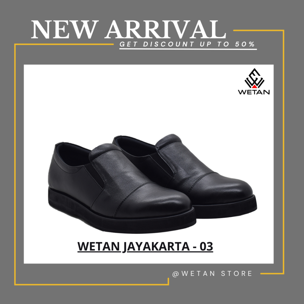 Jual Sepatu Pantofel Pria Slip On WETAN Jayakarta 3 Bahan Kulit Asli ...
