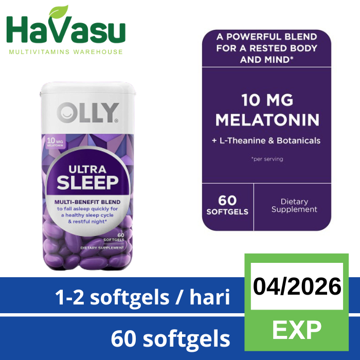 Jual OLLY ULTRA SLEEP 10mg Melatonin 10mg Magnesium L-Theanine ...