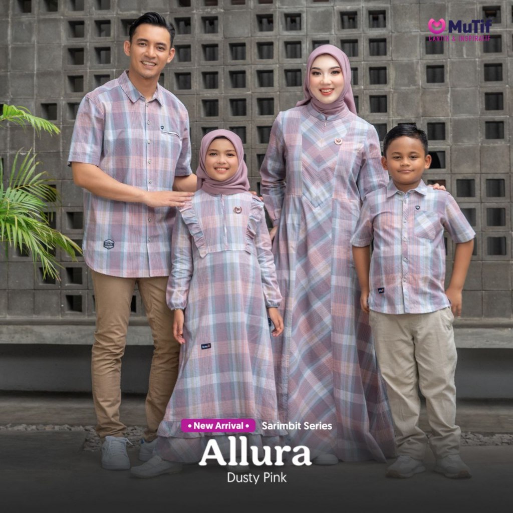 Jual MUTIF TERBARU 2025 SARIMBIT ALLURA & NADEEM DUSTY PINK/BUSANA ...