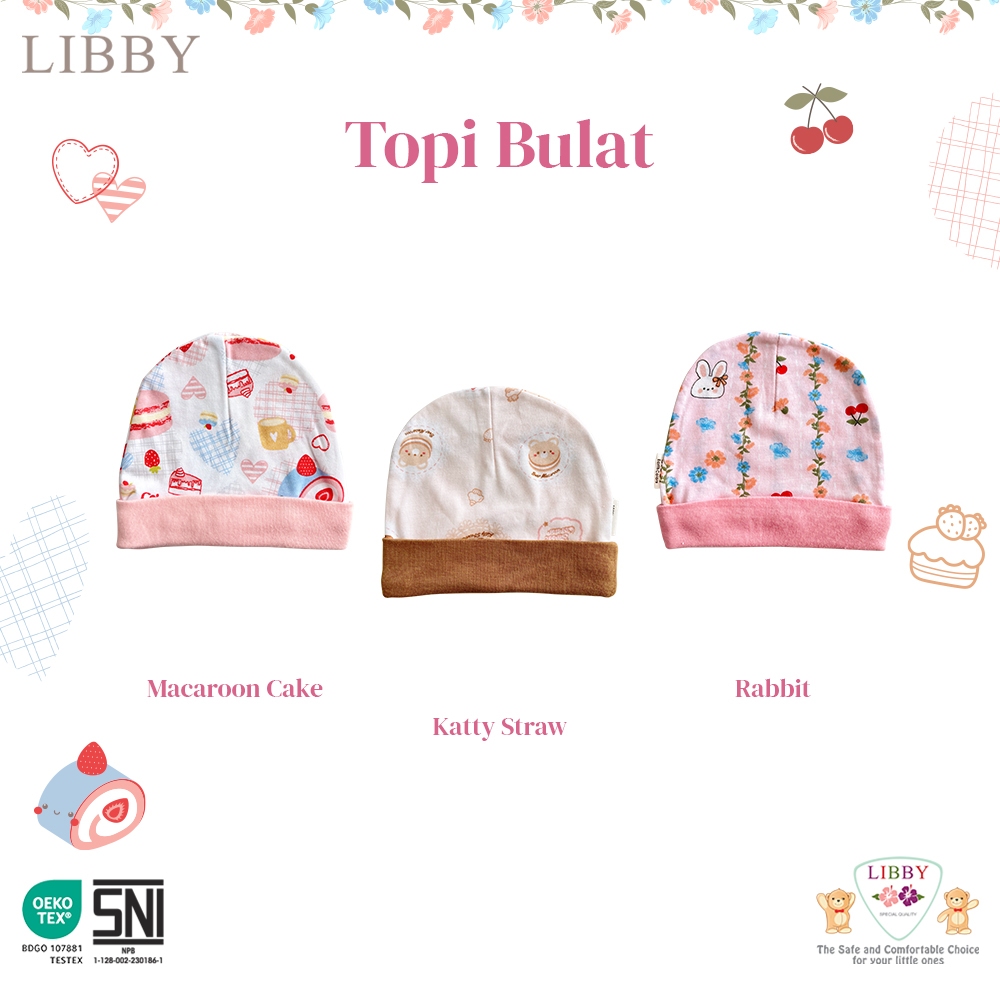 Jual LIBBY Earth Topi Bulat Motif Rocco Girl (1 pcs) | Shopee Indonesia