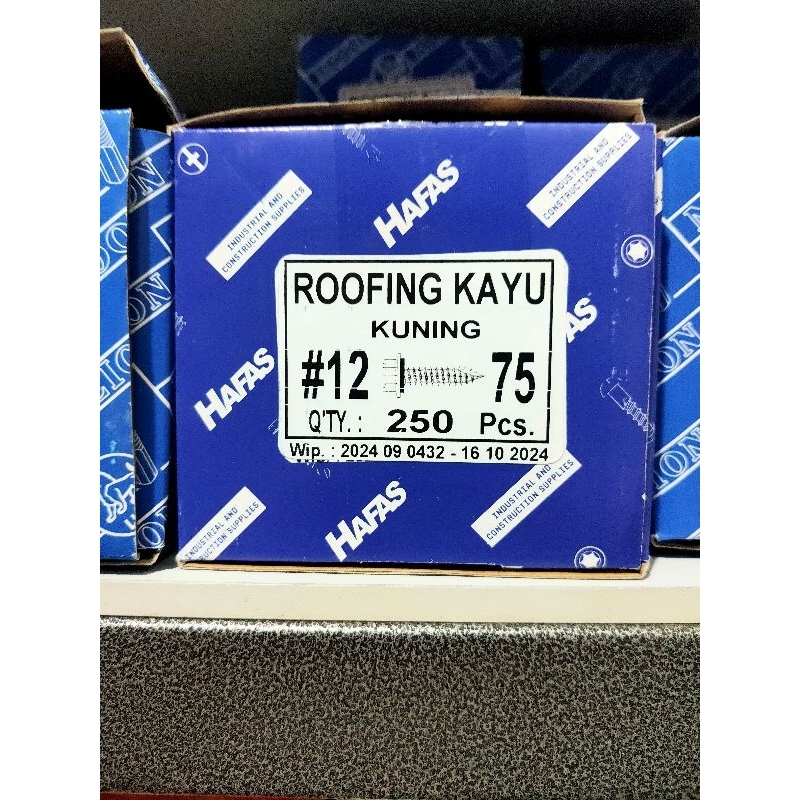 Jual [250 PCS] Sekrup ROOFING KAYU/KASAR 12X75 (7.5 cm) KUNING | Shopee ...