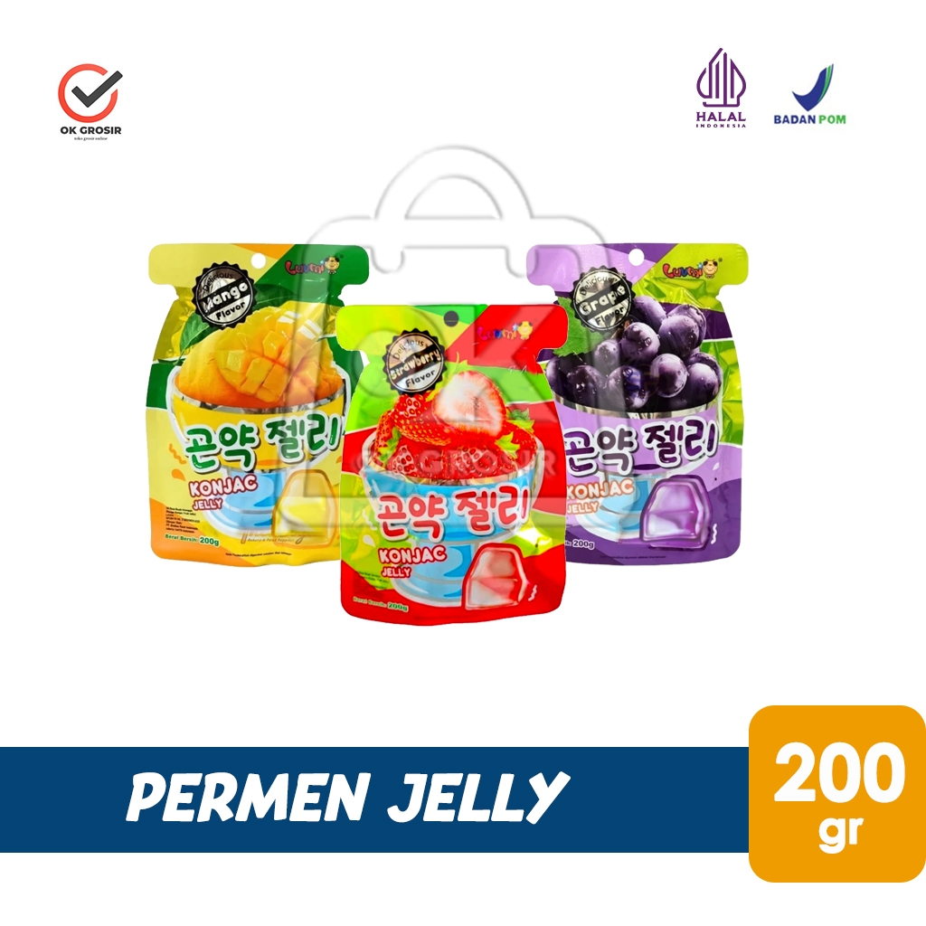 Jual Permen Jelly Konjac LUVMI Fruit Jelly Jeli Rasa Buah (200 gr ...