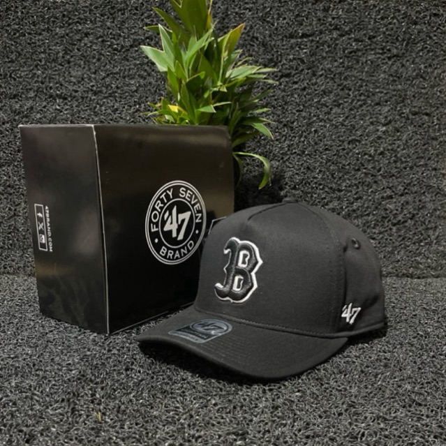 Jual Logo B Hitam Putih Boston Forty Seven Topi Baseball Premium ...