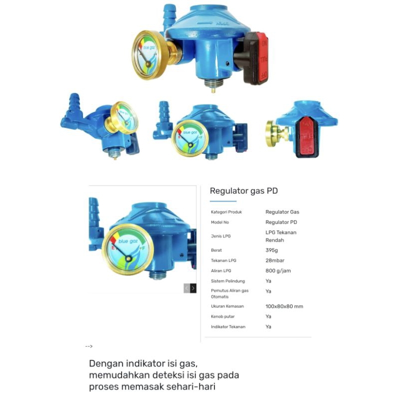 Jual Blue Gaz Regulator PD (Fitur Meteran) | Shopee Indonesia
