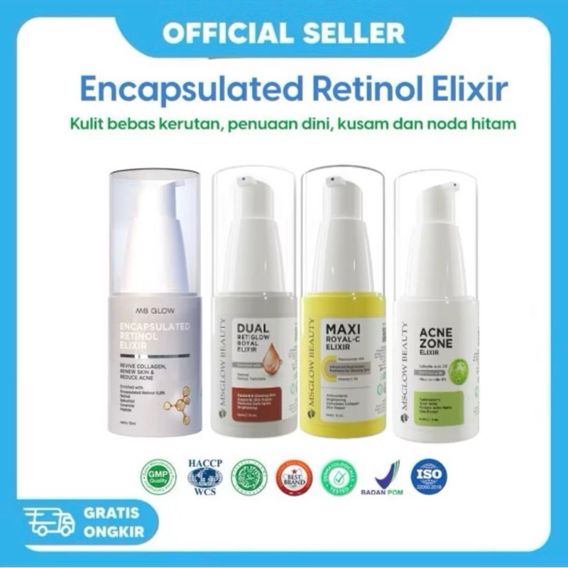 Jual ELIXIR SERIES MS GLOW ACNE ZONE ELIXIR MS GLOW MAXI ROYAL-C ELIXIR ...
