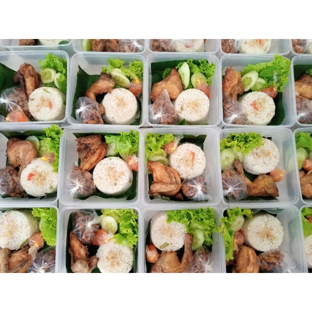 Jual Nasi Box Liwet komplit Ayam Goreng / Bakar acara/takjil/bukber | Shopee Indonesia