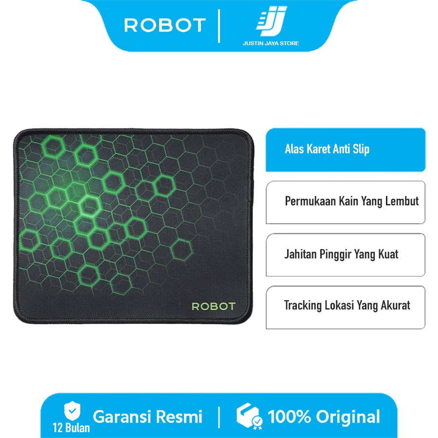 Jual Mousepad Anti Slip ROBOT RP01 Gaming Polos Hitam Murah Rubber ...
