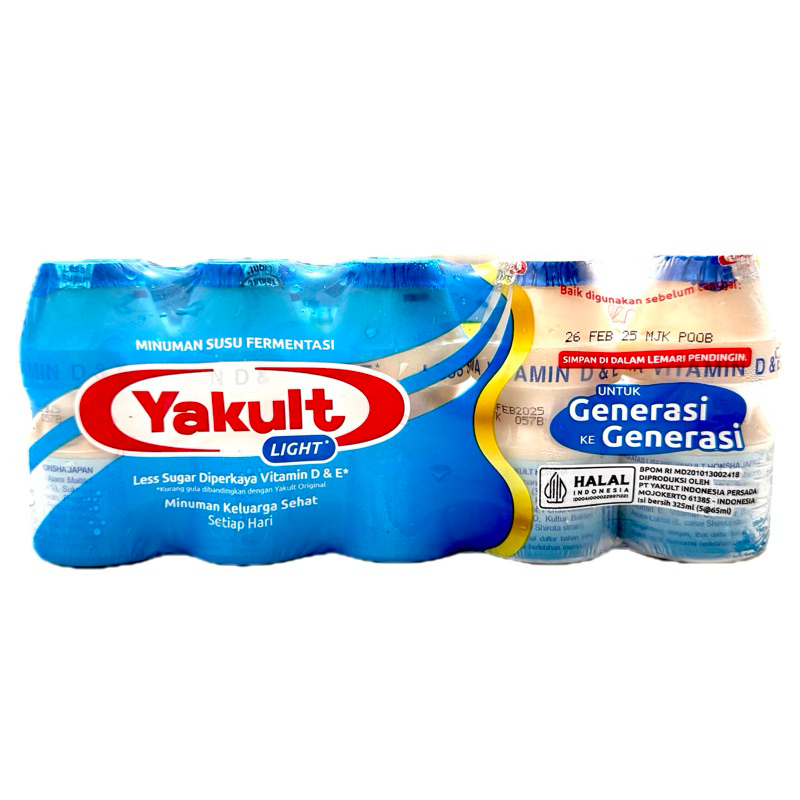 Jual Yakult Light Less Sugar 5 botol x 65ml | Shopee Indonesia