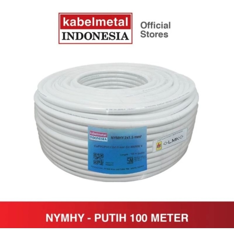 Jual Kabel Metal NYMHY 2X1.5 Panjang 100 meter Kabel tembaga serabut Kabel metal | Shopee Indonesia