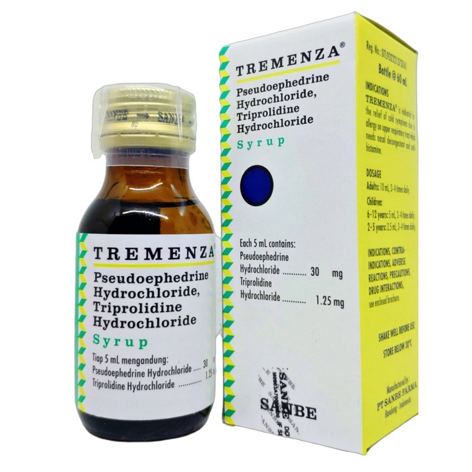 Jual Tremenza Sirup 60ml Obat Pilek Anak Dan Dewasa | Shopee Indonesia