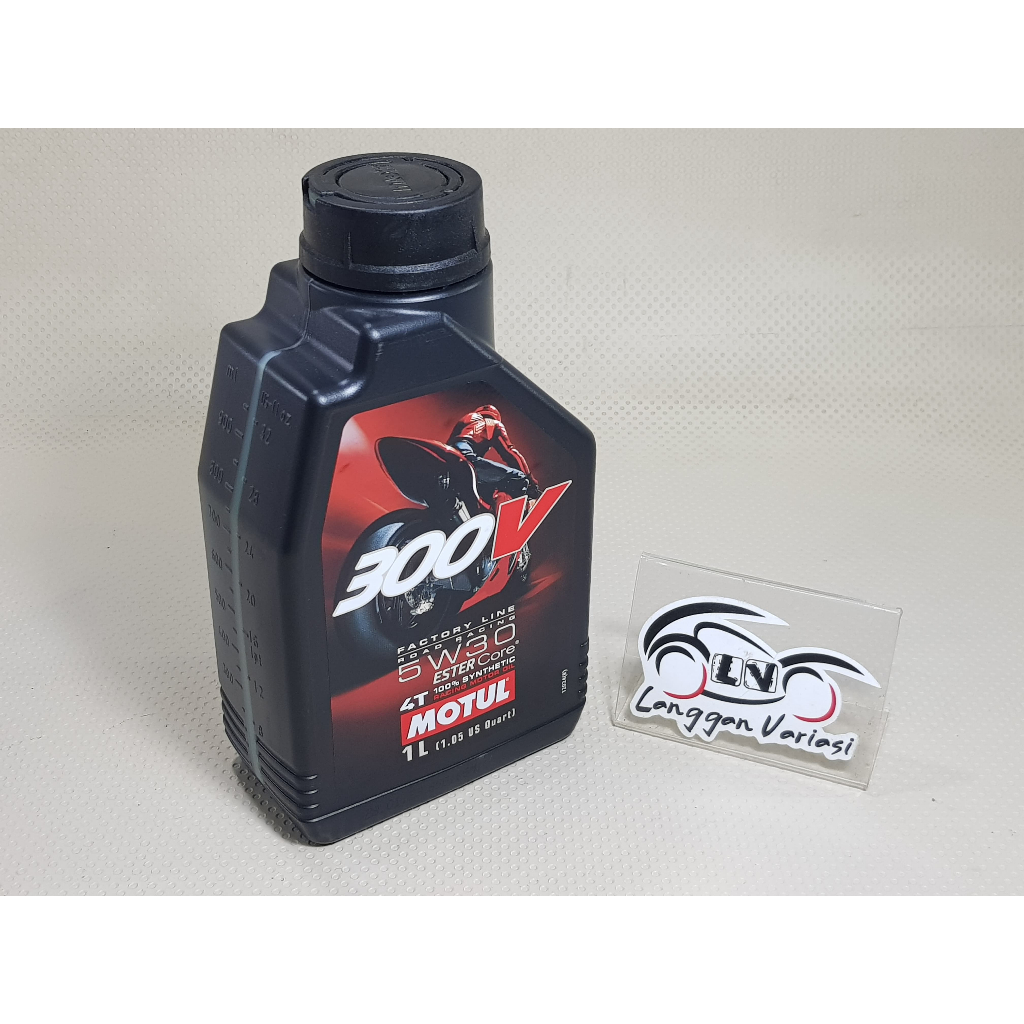 Jual Oil Oli Mesin Motor 4T MOTUL 300V 5W-30 5W 30 Road Racing Ester Core 1L 1 Liter | Shopee ...