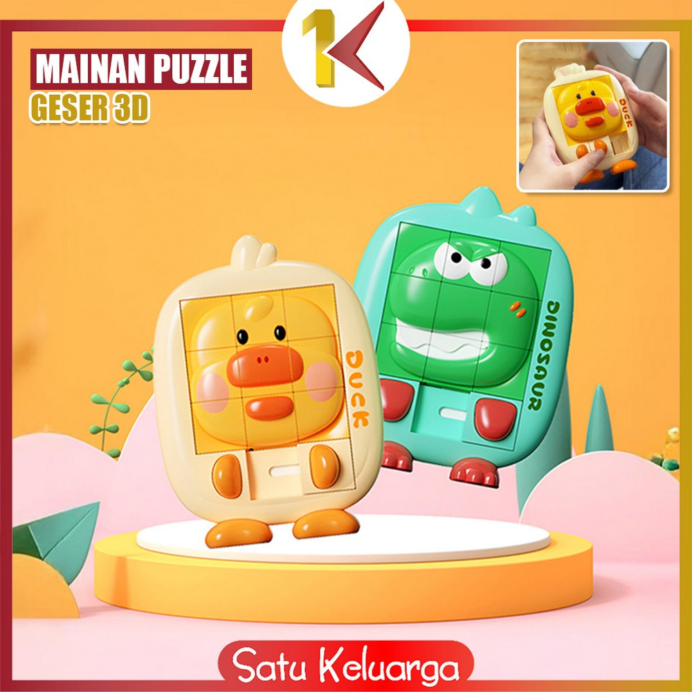 Jual SK-M376 Mainan Edukasi Anak Puzzle Geser Slide 3D Karakter Hewan ...