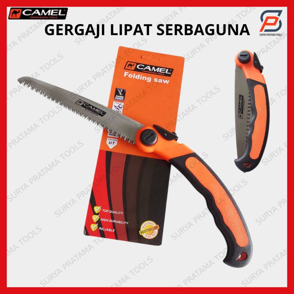 Jual Gergaji Lipat Serbaguna Camel Portabel Folding Saw Gergaji Kayu Lipat Dahan Bonsai | Shopee ...