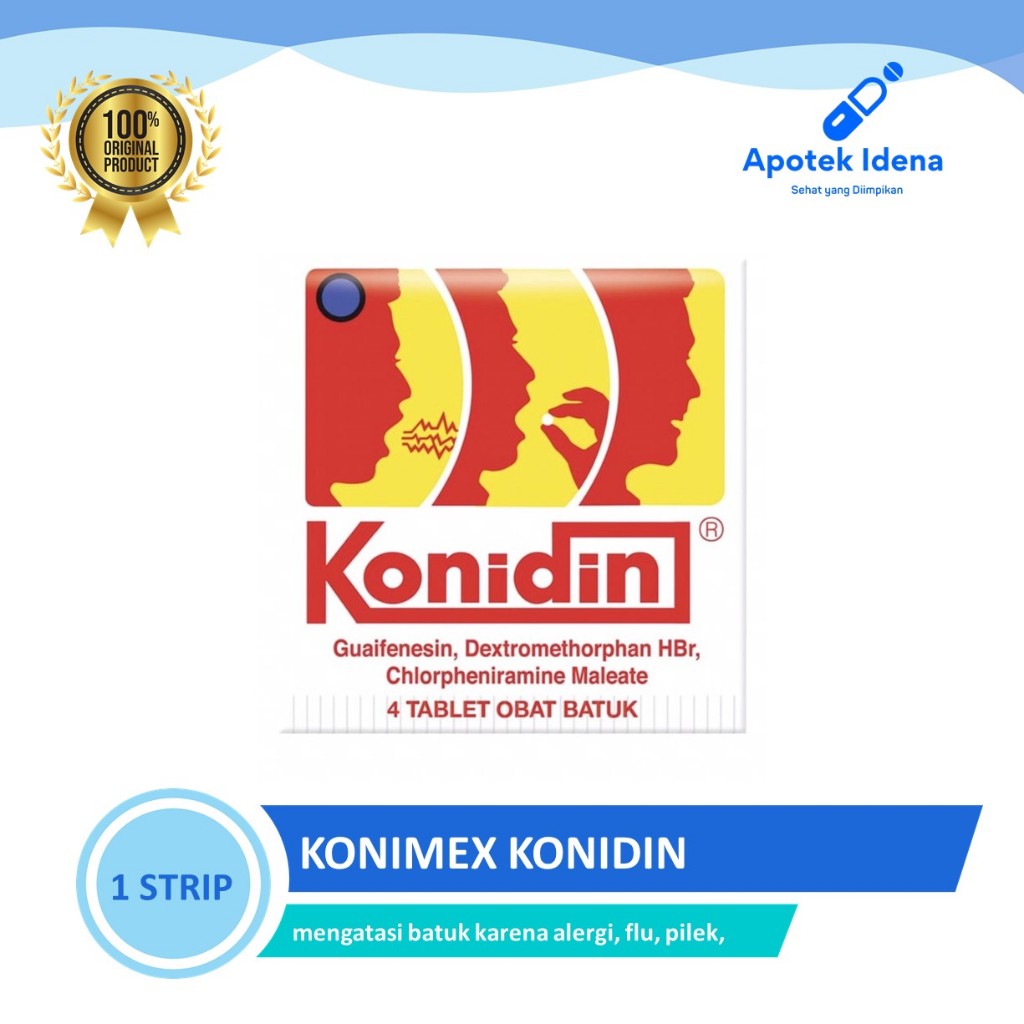 Jual KONIMEX KONIDIN Tablet isi 4 tablet Obat batuk | Shopee Indonesia