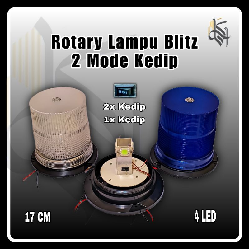 Jual Lampu Rotary Blitz 2x Kedip Toples Besar - 4 Led Hpl Blitz Pesawat ...