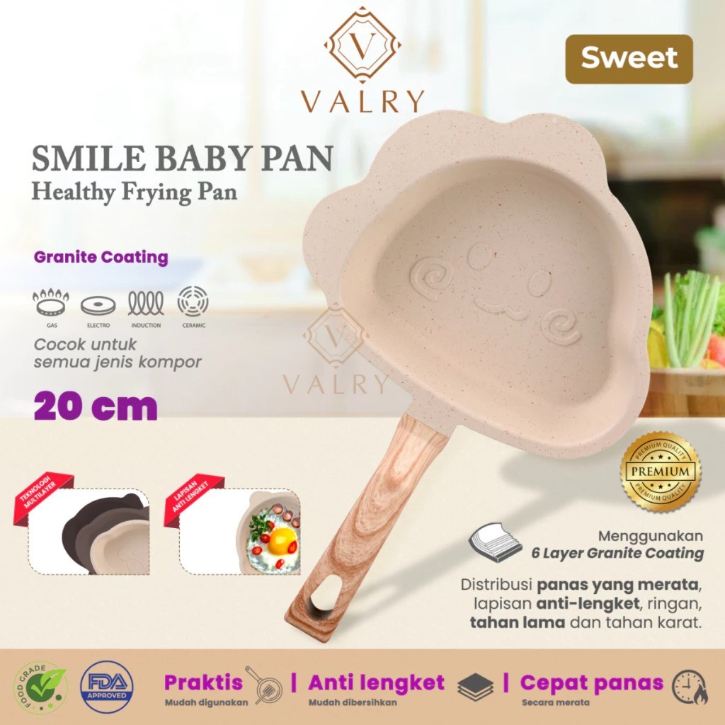 Jual Valry Panci bayi smile baby pan anti lengket wajan mpasi Valry ...